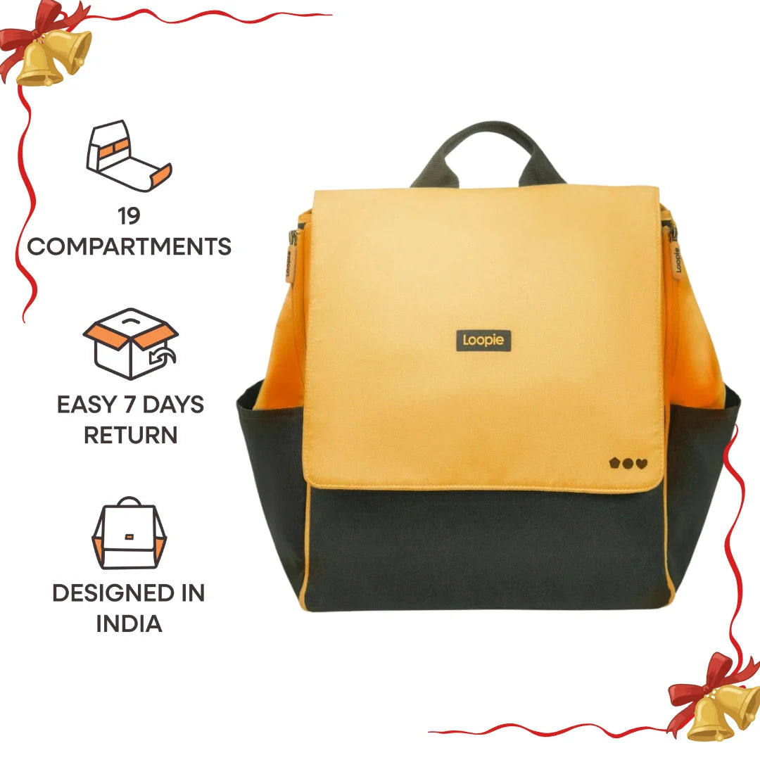 Loopie Robin Diaper Bag | 30 L | Premium Diaper Backpack